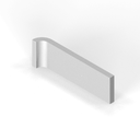 2" x 6" radius cove - short | Subway Ceramics