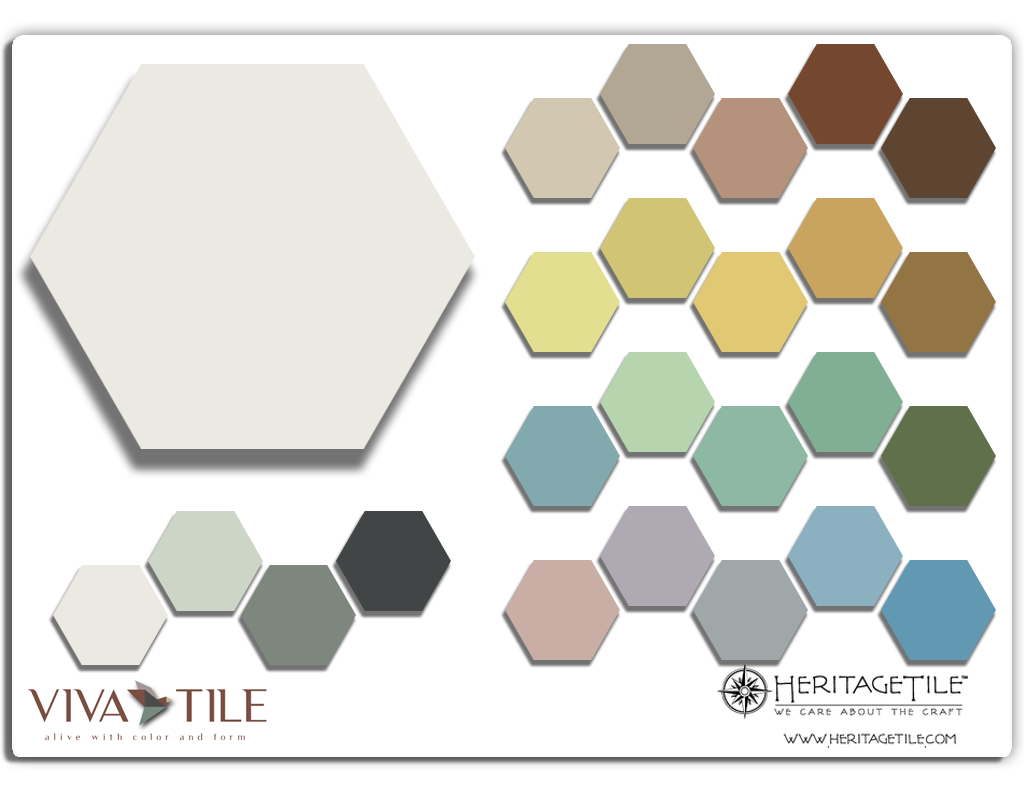Full Color Palette Sample Card [Viva Tile / Geometrics] | Subway Ceramics