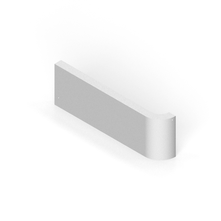 2" x 6" radius bullnose - short | Subway Ceramics