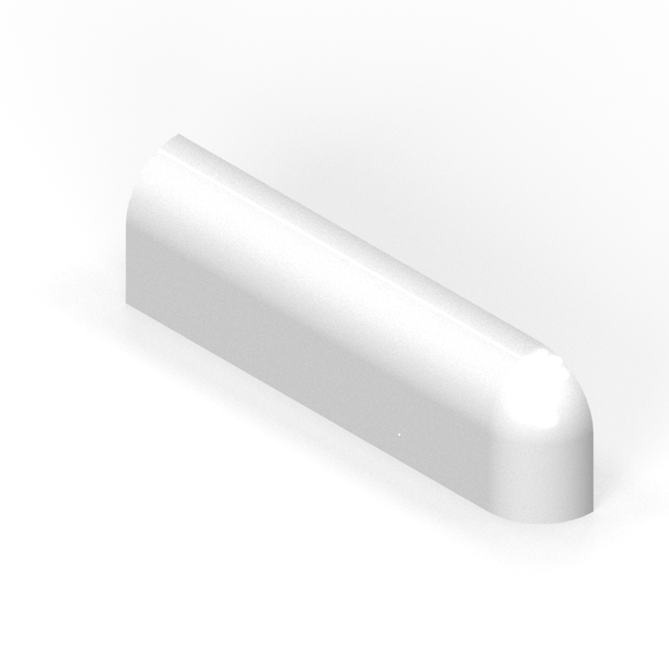 2" x 6" mud cap outside & radius down corner - right | Subway Ceramics