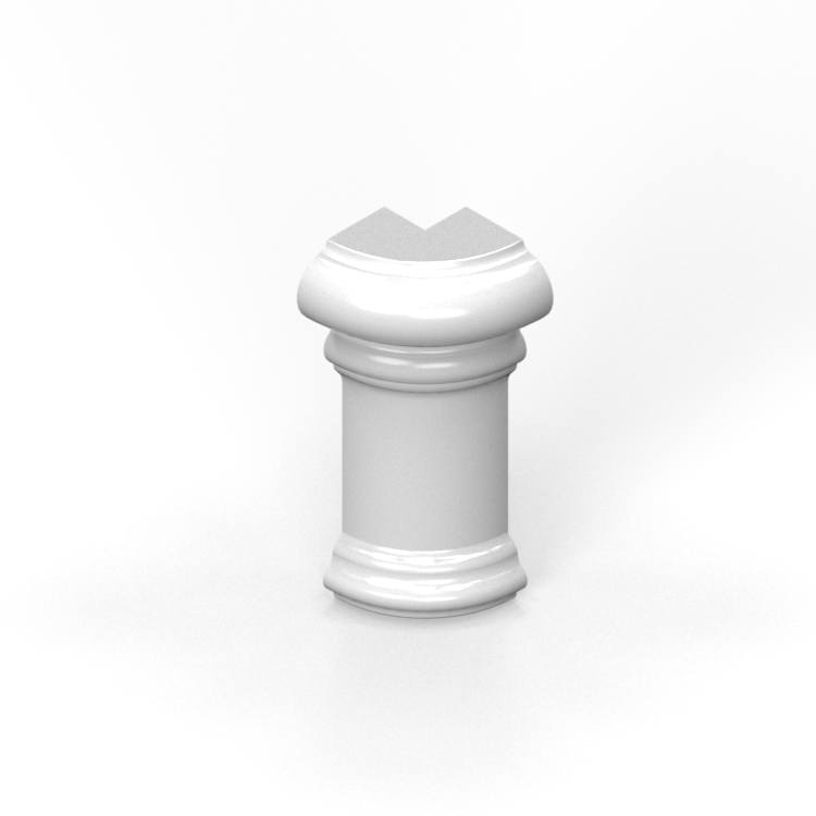 3" Victoria cap - outside corner | Subway Ceramics