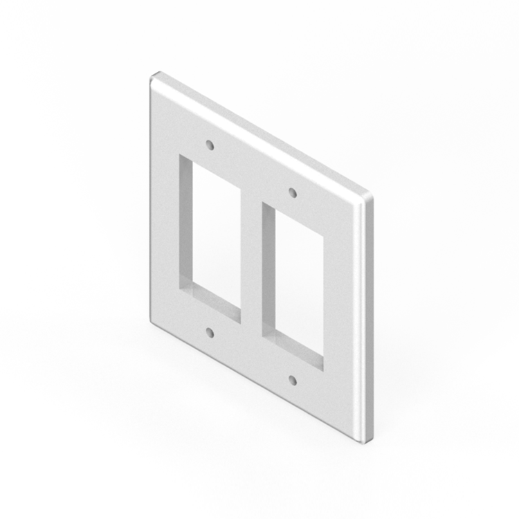 5" x 5" double GFI/rocker switch cover plate | Subway Ceramics