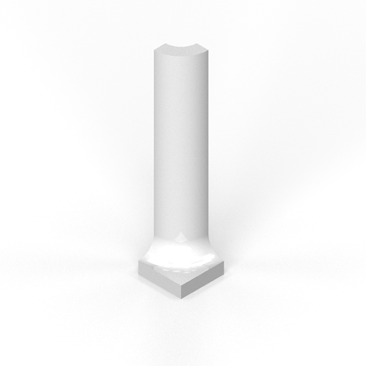 6" sanitary cove base - outside corner | Subway Ceramics