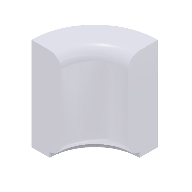 Series 15 - Box Cap inside corner with 1" inside radius | Subway Ceramics