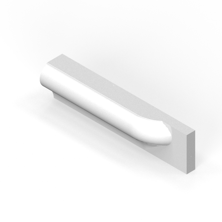 1-1/2" x 6" P-cap molding - end stop - right | Subway Ceramics